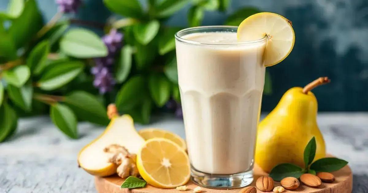 How to Make a Smoothie with Ginger, Pear, and Almond Milk