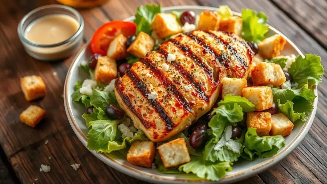 How to Prepare a Grilled Chicken Caesar Salad with Homemade Dressing