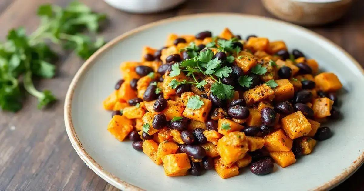 How to Prepare a Sweet Potato and Black Bean Hash Delight
