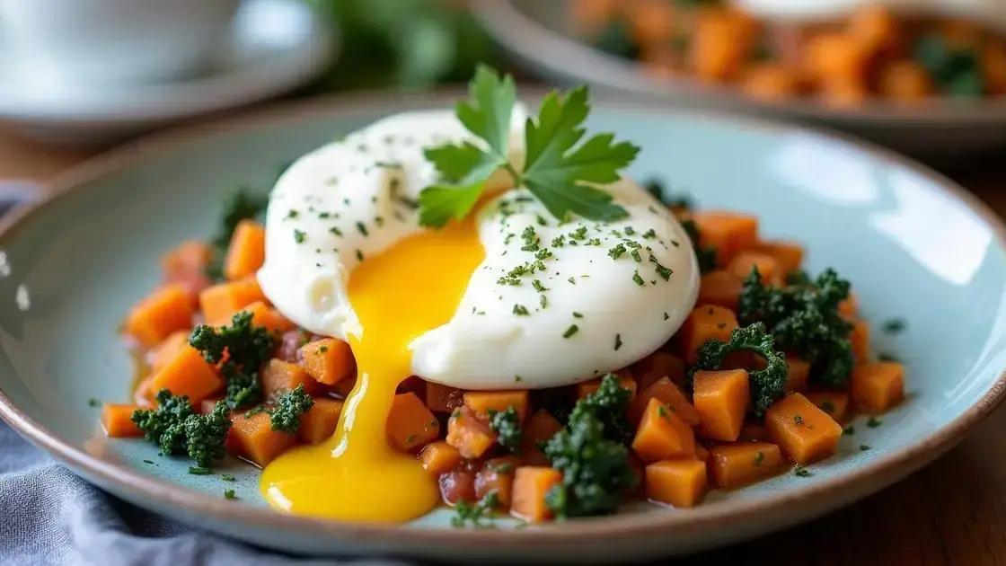 How to Prepare a Sweet Potato and Kale Hash with Poached Eggs
