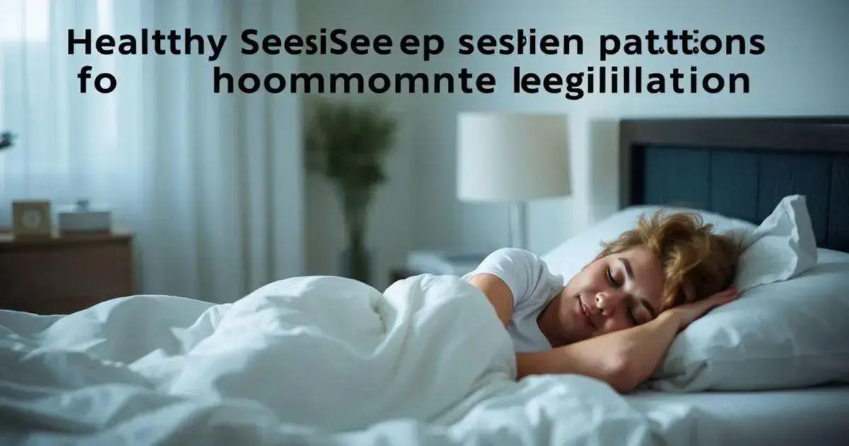 The Importance of Healthy Sleep Patterns for Hormone Regulation