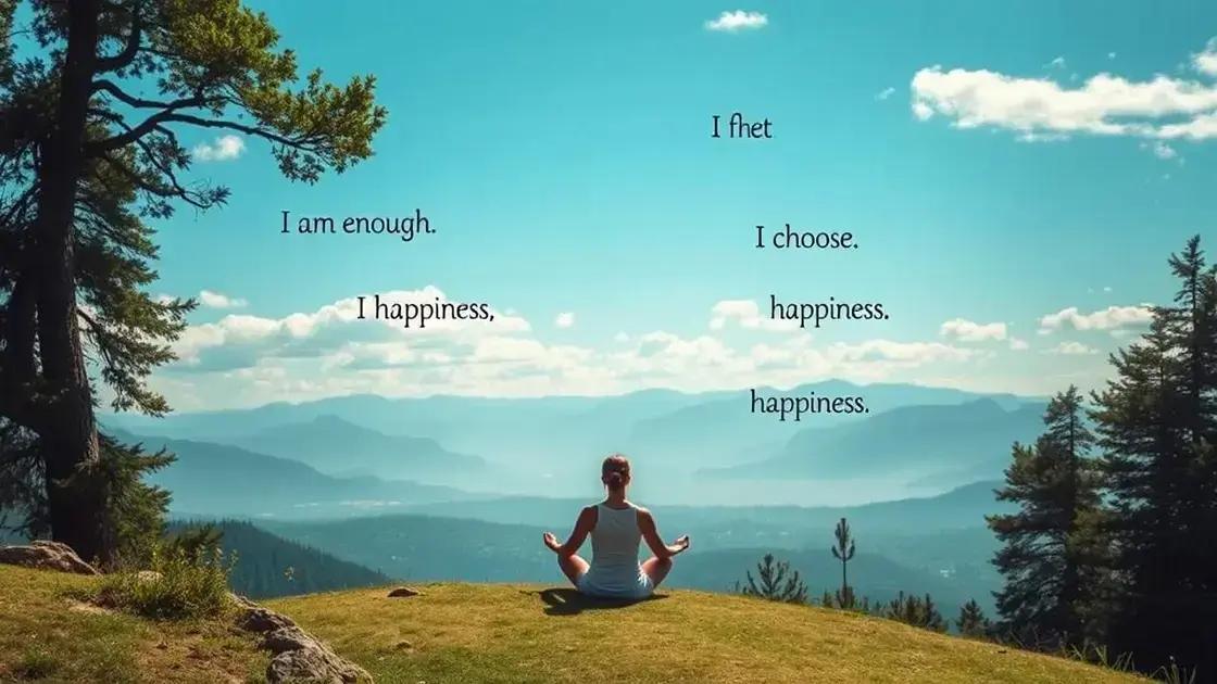 The Importance of Positive Affirmations for a Healthy Mindset